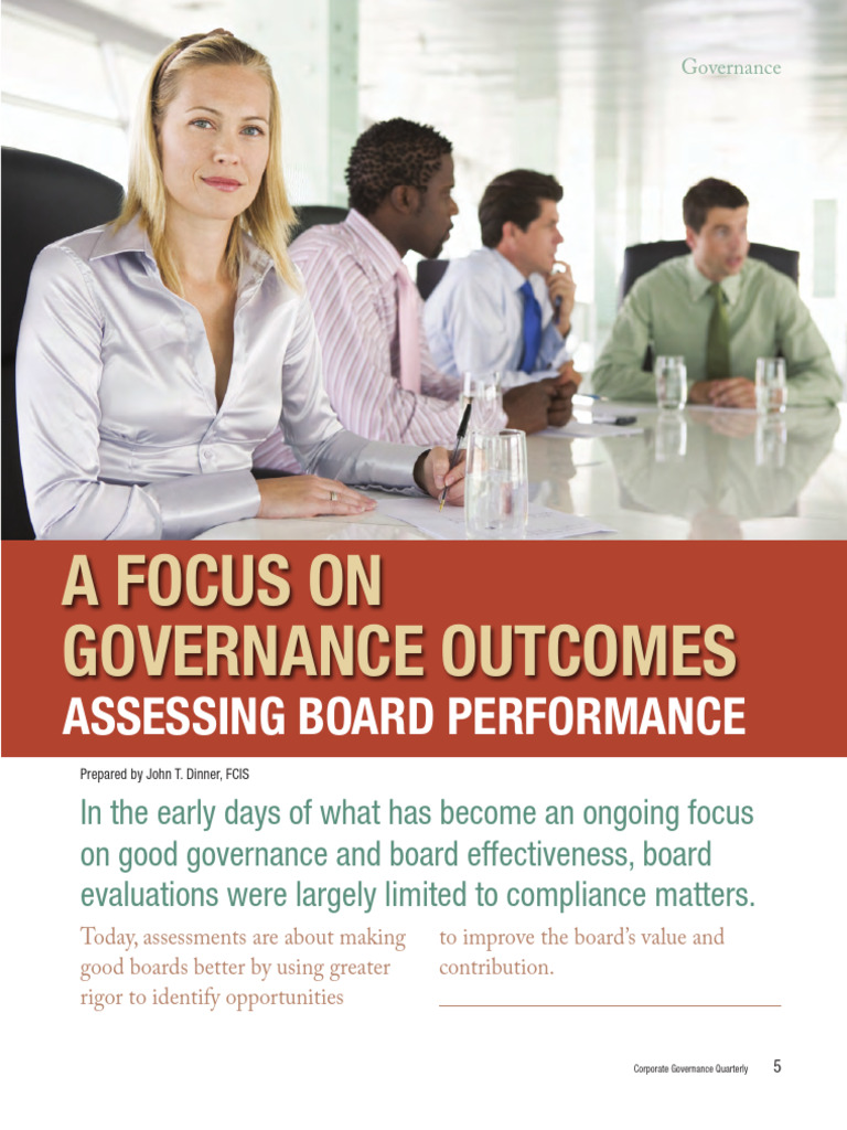 A Focus On Governance Outcomes | PDF | Governance | Evaluation
