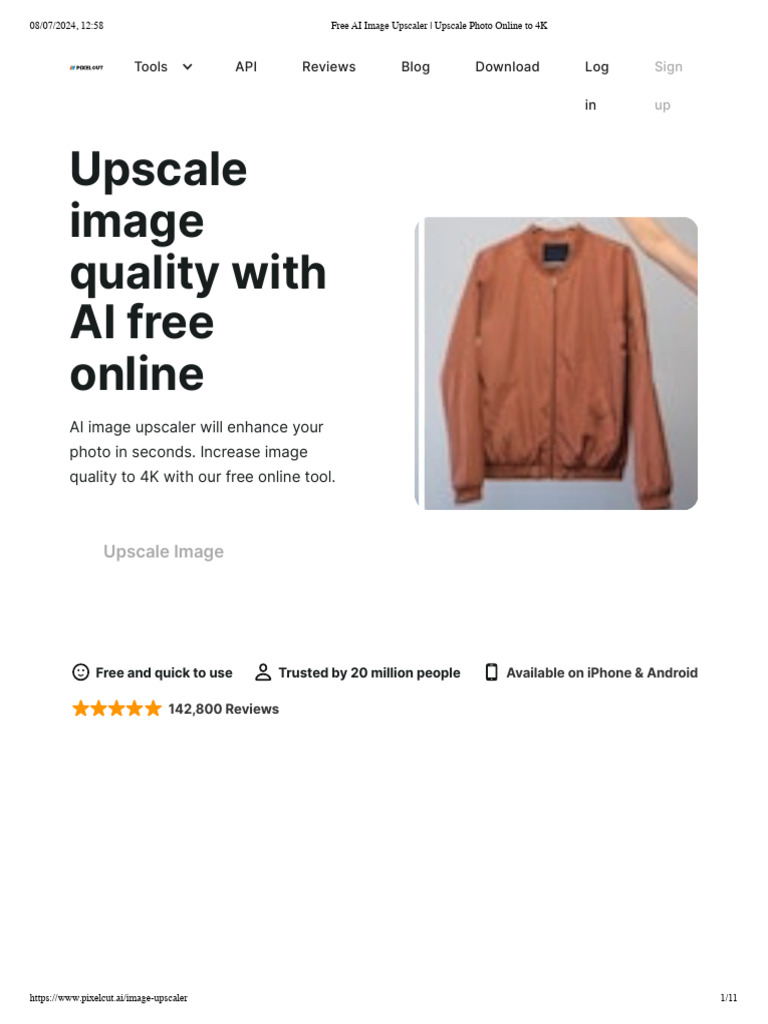 Free AI Image Upscaler Tool | PDF | Artificial Intelligence | Intelligence (AI) & Semantics