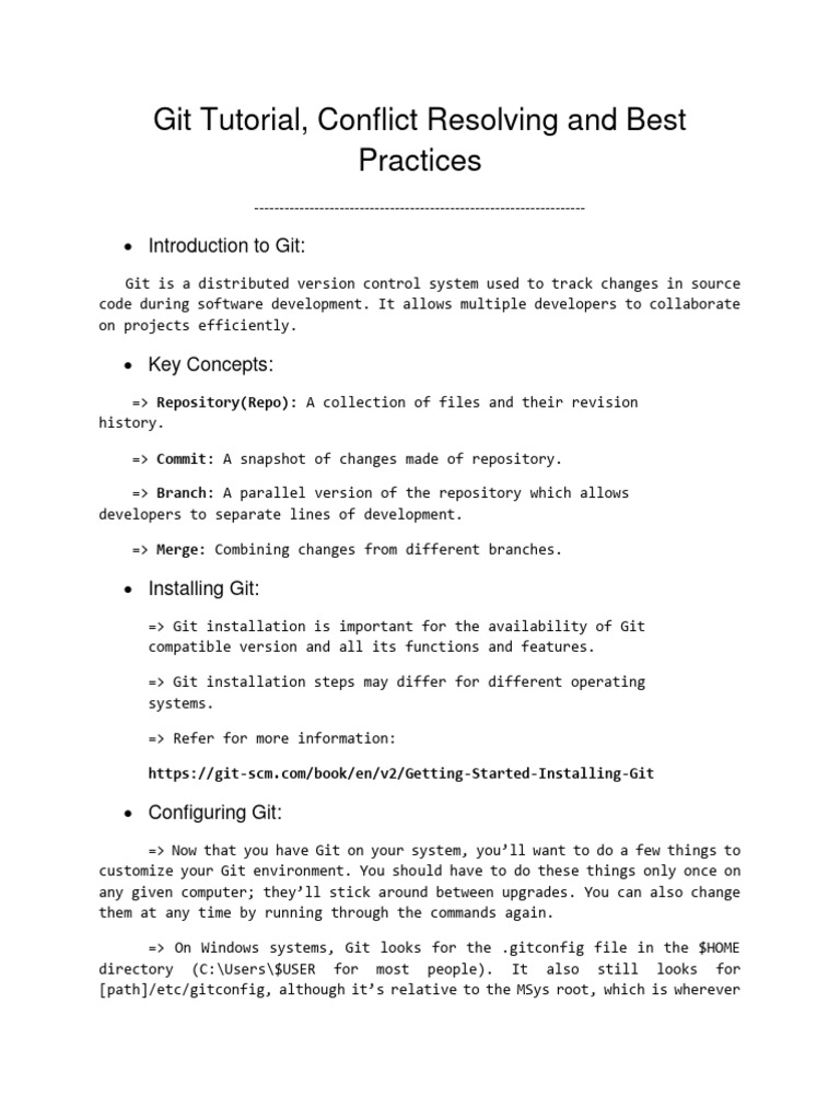 Git and Its Best Practices-Timestamp | PDF | Version Control | Software Development