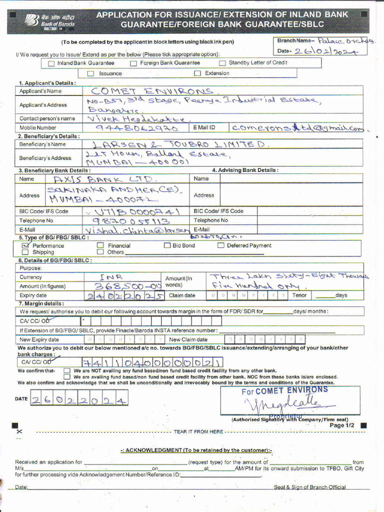 Application for Issuance | PDF