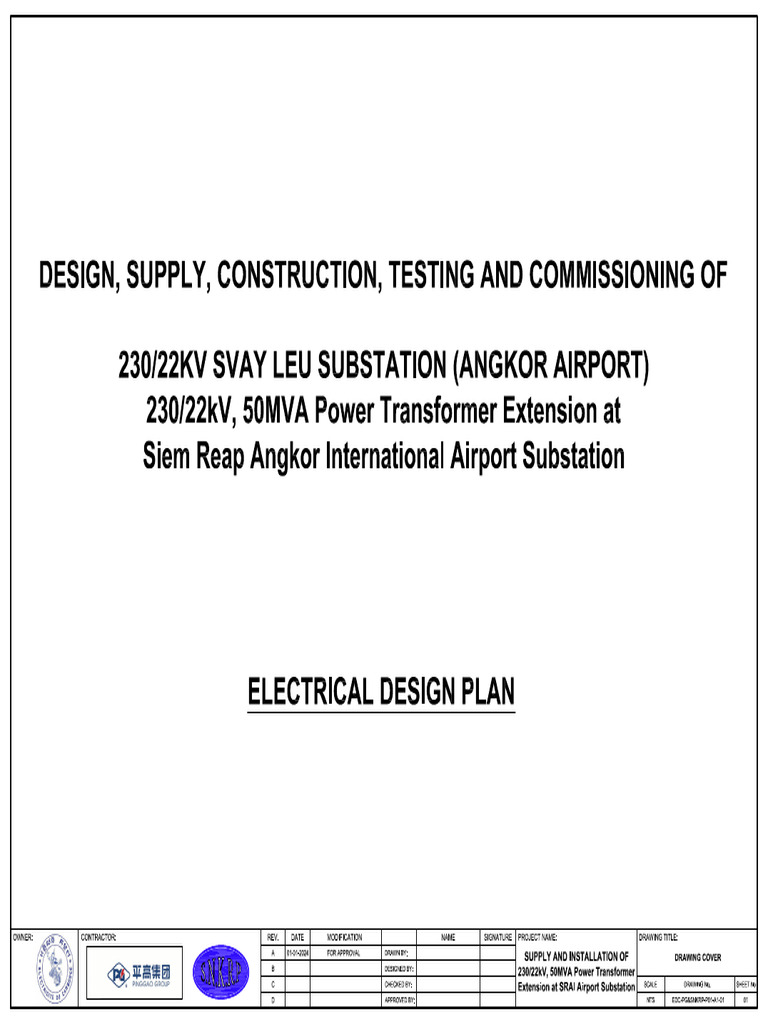 EDC-PG&SNKRP-P01-A1 - Electrical Design Plan | PDF
