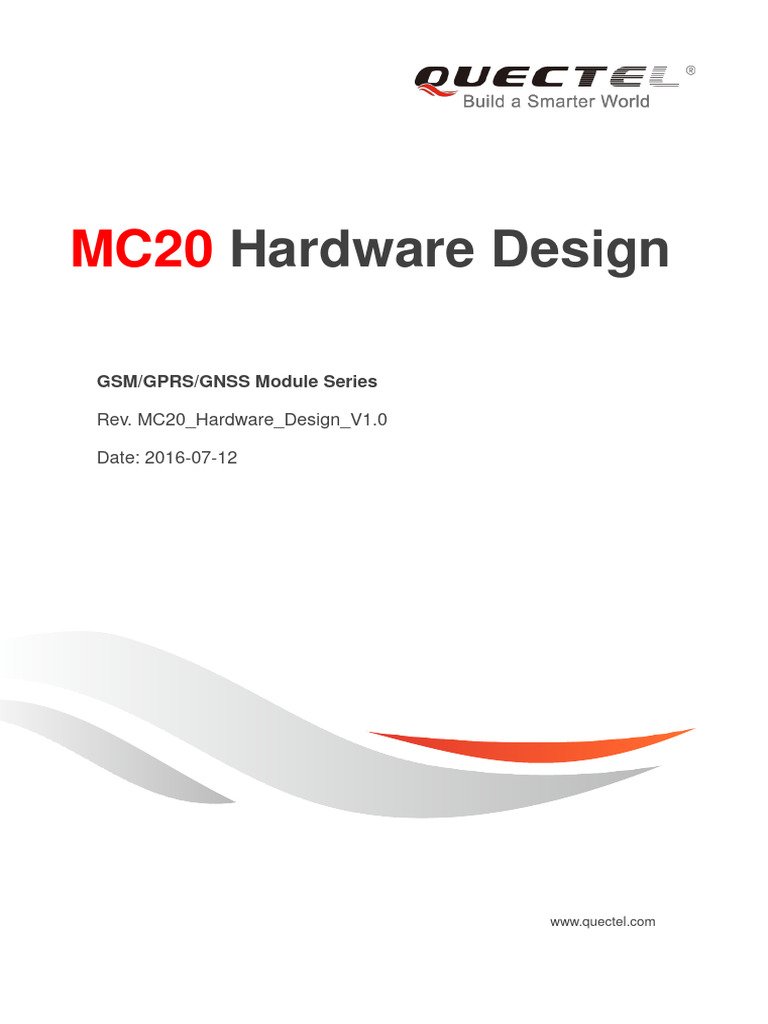 Quectel MC20 Hardware Design V1.0 | PDF | General Packet Radio Service ...