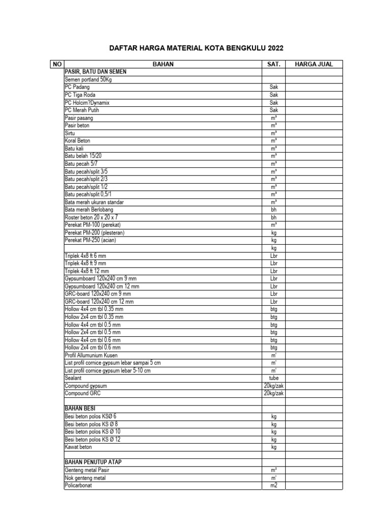 RAB Garasi Dokter Arie-1 | PDF