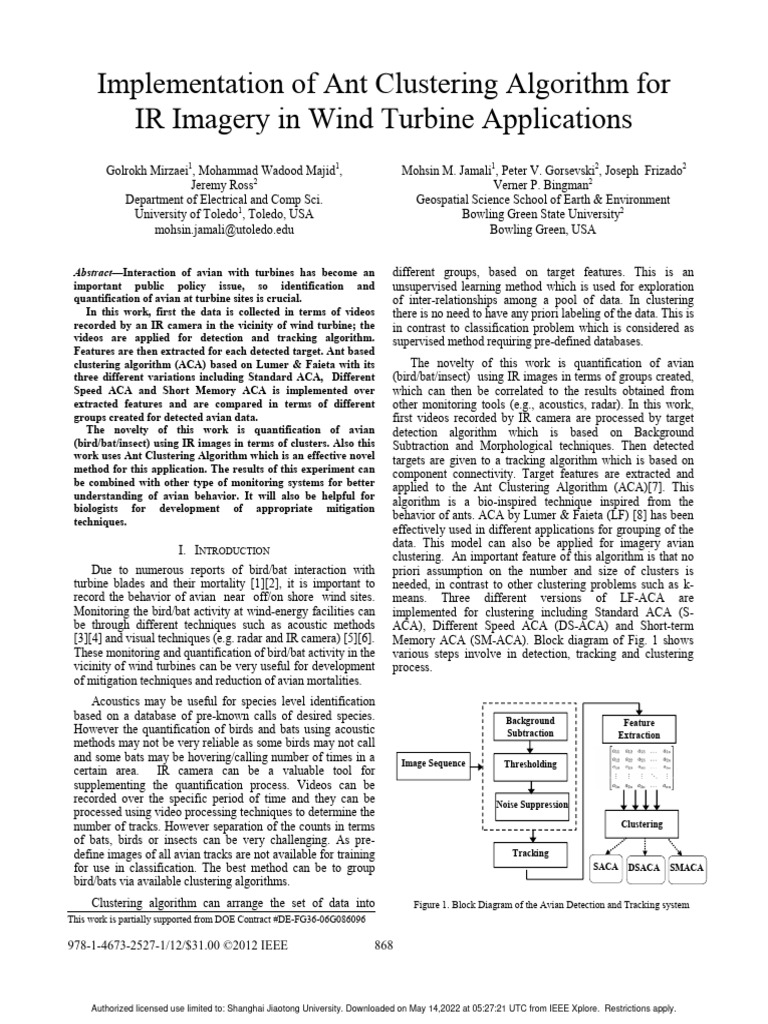 Implementationofantclusteringalgorithmforirimageryinwindturbineapplications Pdf 