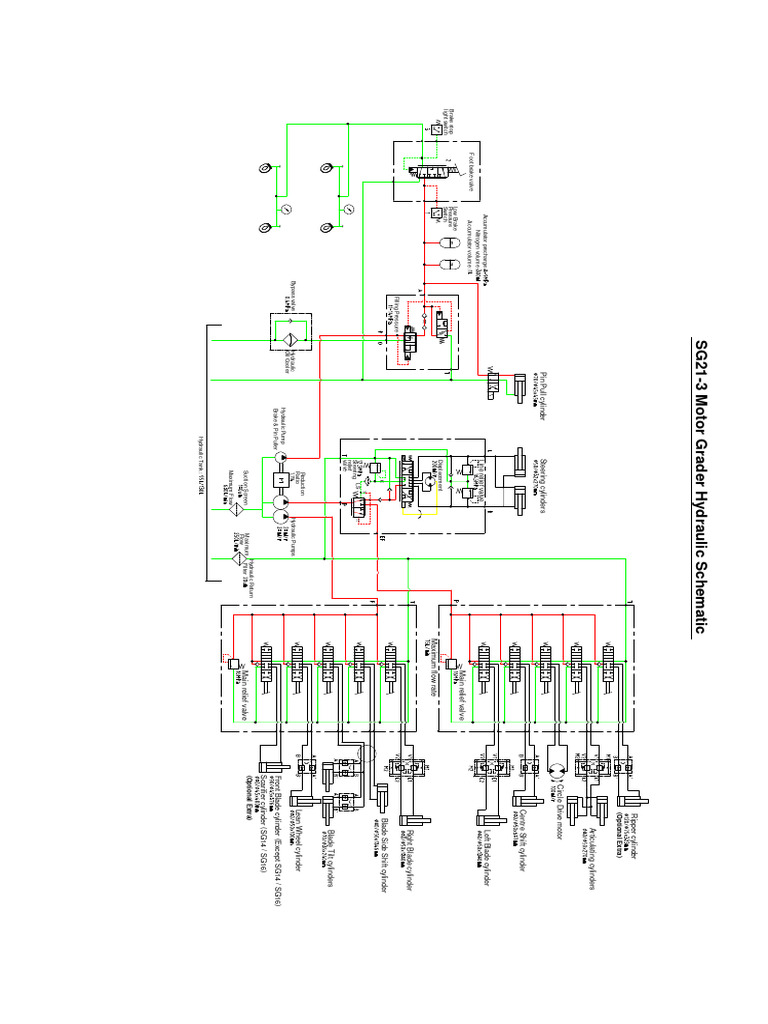 SG27 Hydraulic Schematic - New | PDF | Pump | Valve