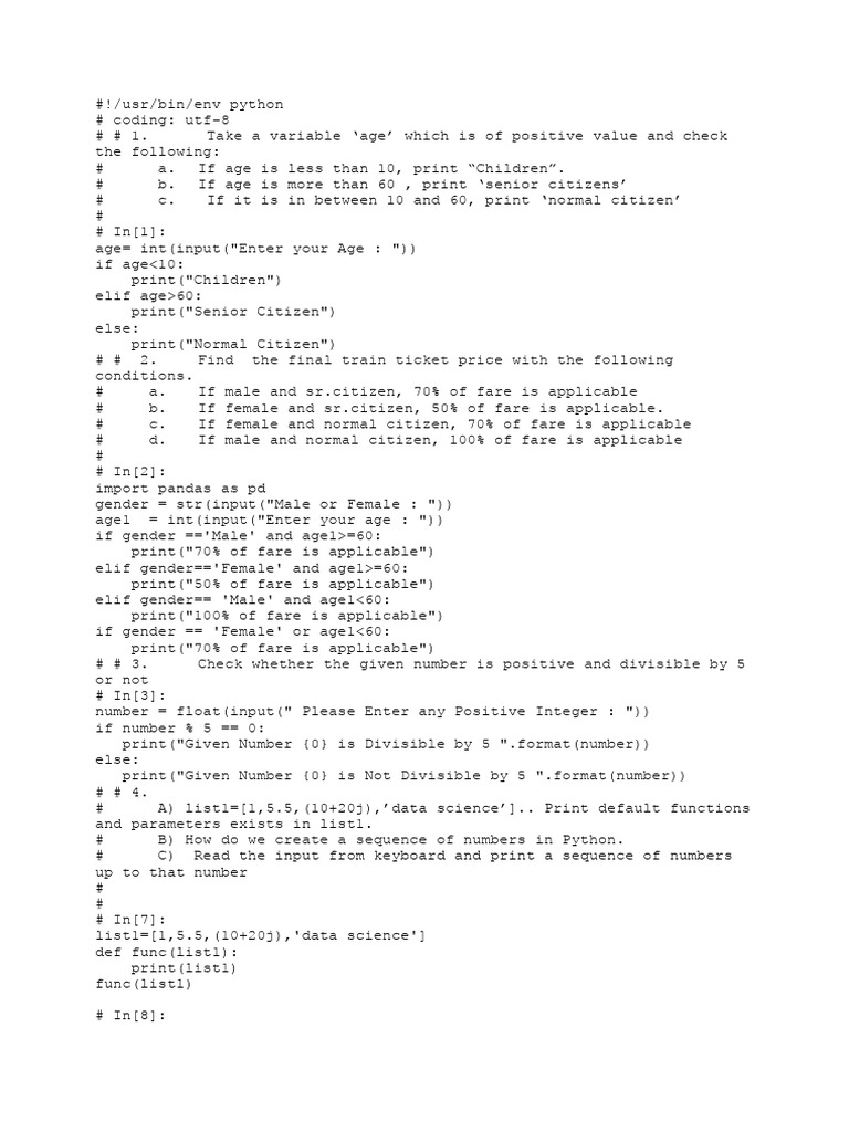python Assingment.PY | PDF | Computer Programming | Software Engineering