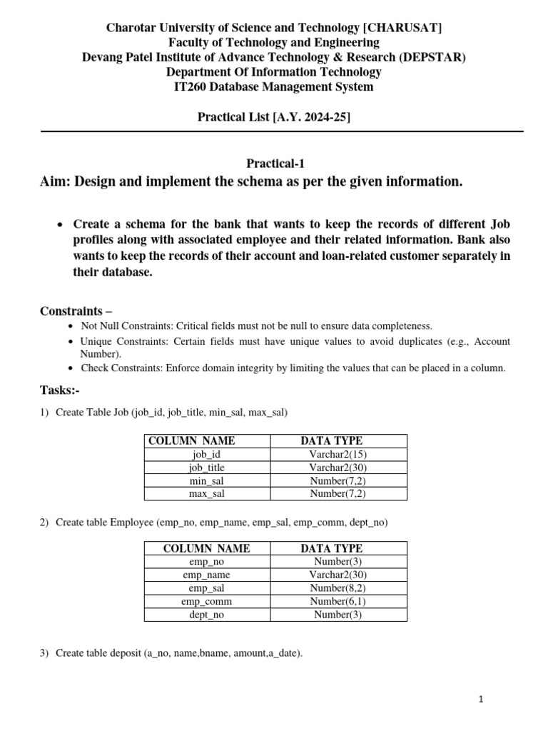 It260 Practical List 2024 25 Pdf Relational Database Computer Data