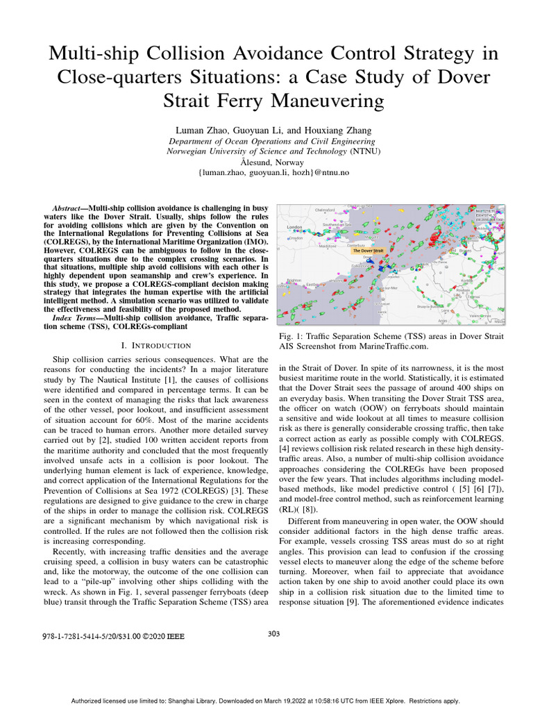Multi-Ship Collision Avoidance Control Strategy in Close-Quarters ...