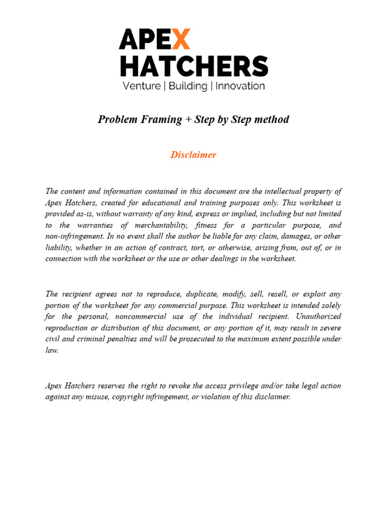 5.Problem+Framing+and+Step+by+Step+Method | PDF | Critical Thinking ...