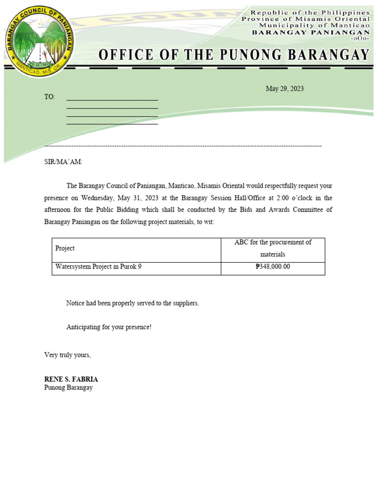 LETTER OF INVITATION TO ATTEND(COA) | PDF