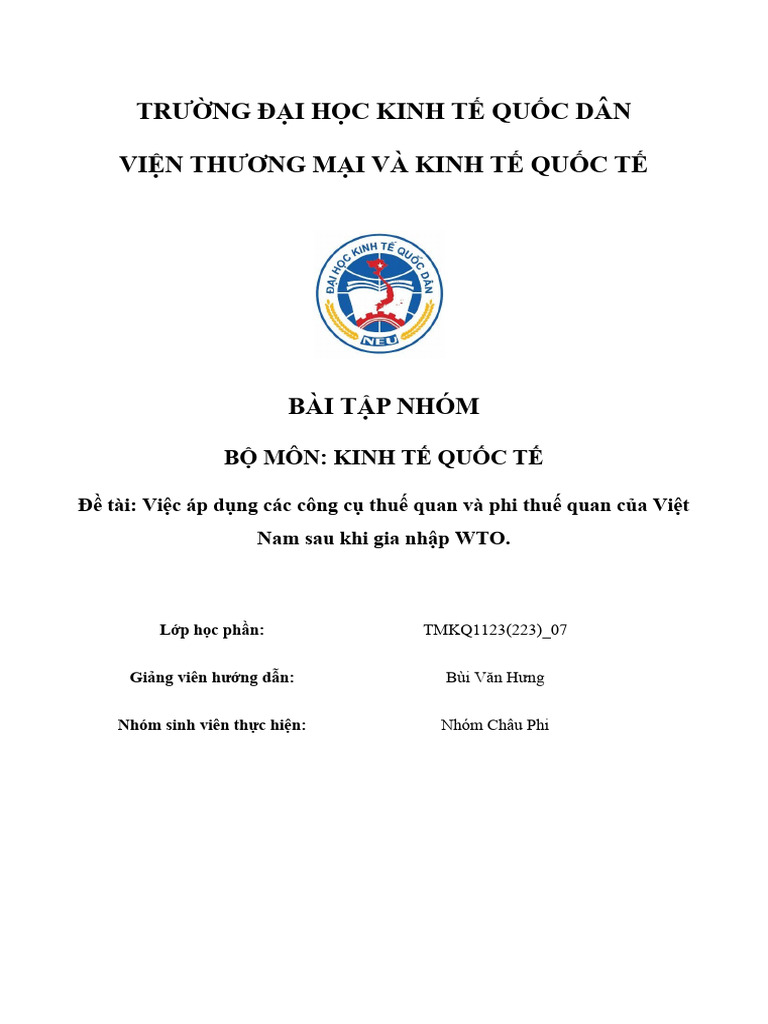 KTQT Thuế quan | PDF