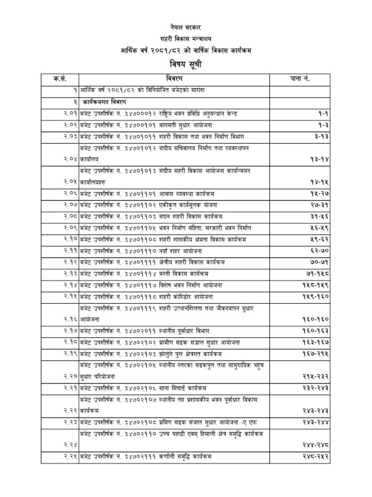Budget Book 2081 082 - C | PDF