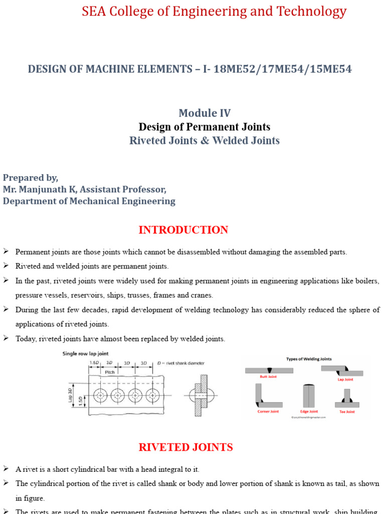 DME 1 - Module 4 | PDF | Rivet | Stress (Mechanics)