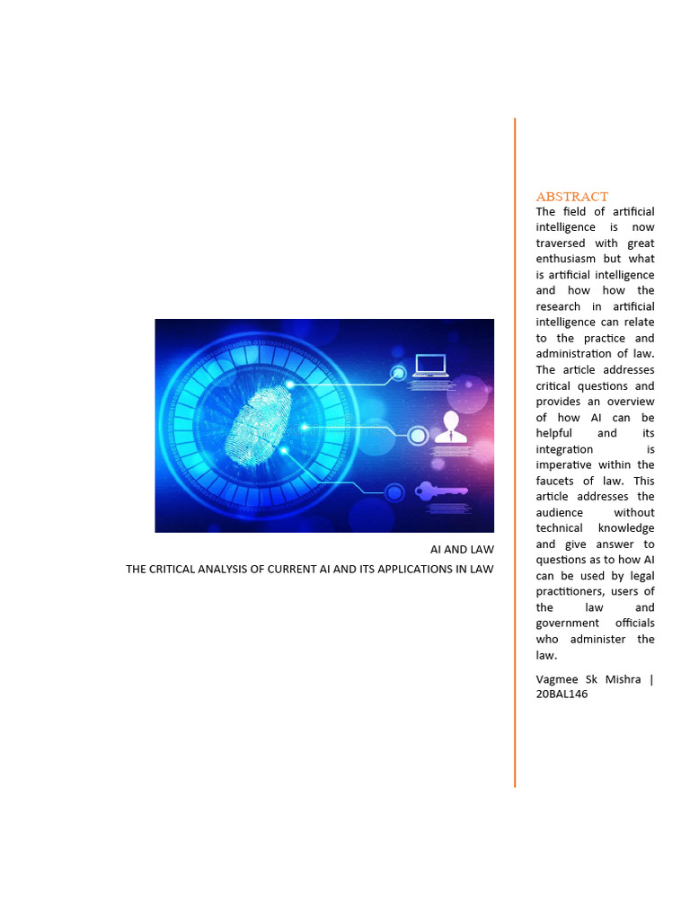 Ai and Law | PDF | Artificial Intelligence | Intelligence (AI) & Semantics