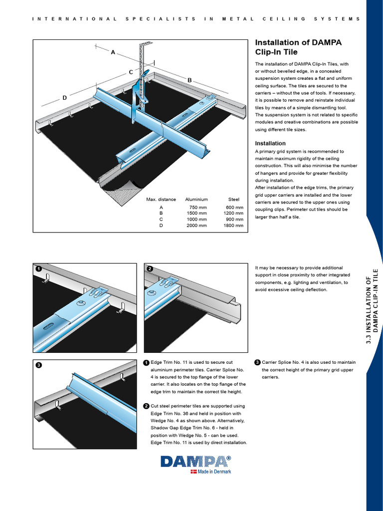 GB - 3 - 3 - Installation of DAMPA Clip in Tile - Detail | PDF ...