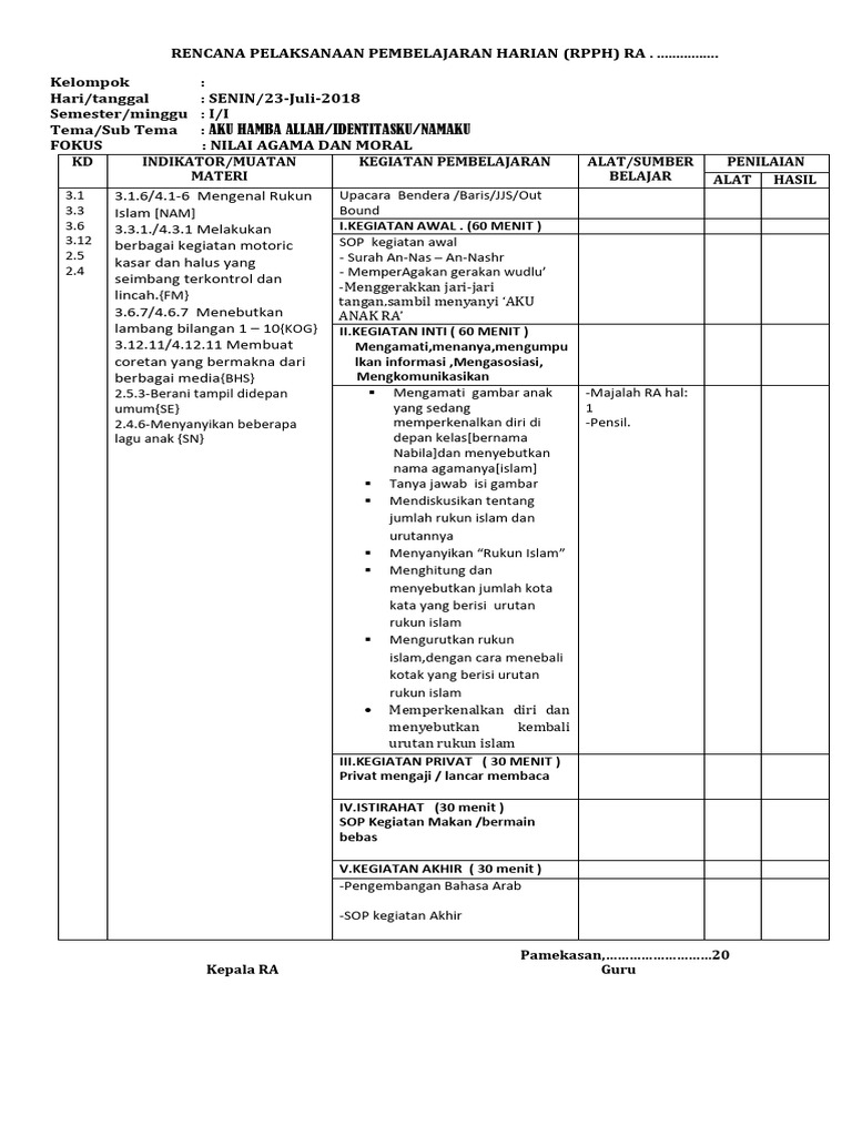 RPPH A Sem 1 Ra. | PDF