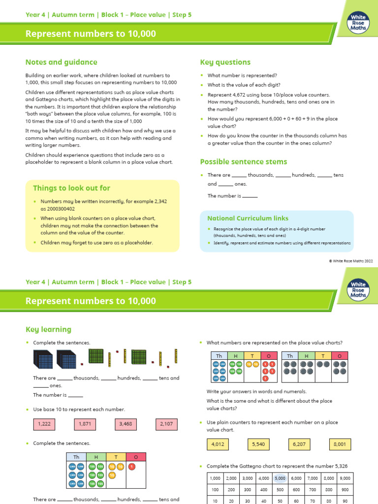 Representing Numbers to 10,000 | PDF | Numbers | Cognitive Science