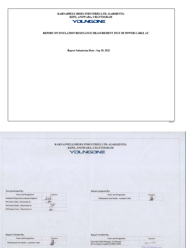 sampe IR test report | PDF | Insulator (Electricity) | High Voltage
