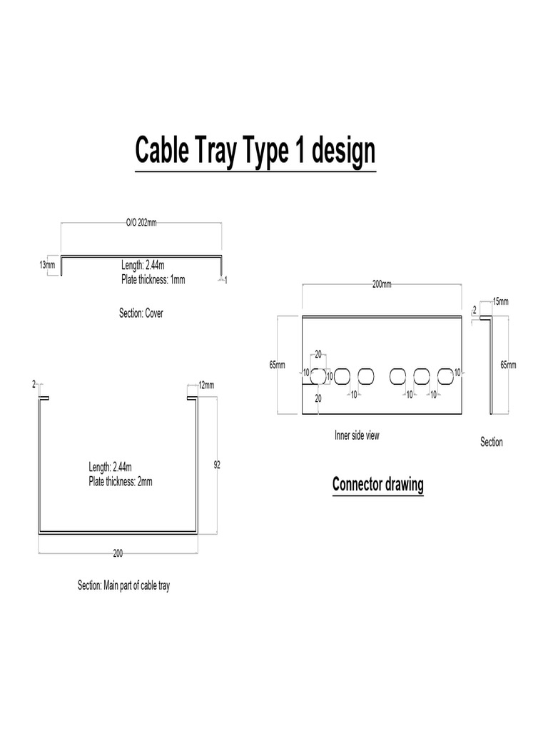 Cable Tray Type 1 Design Specs | PDF