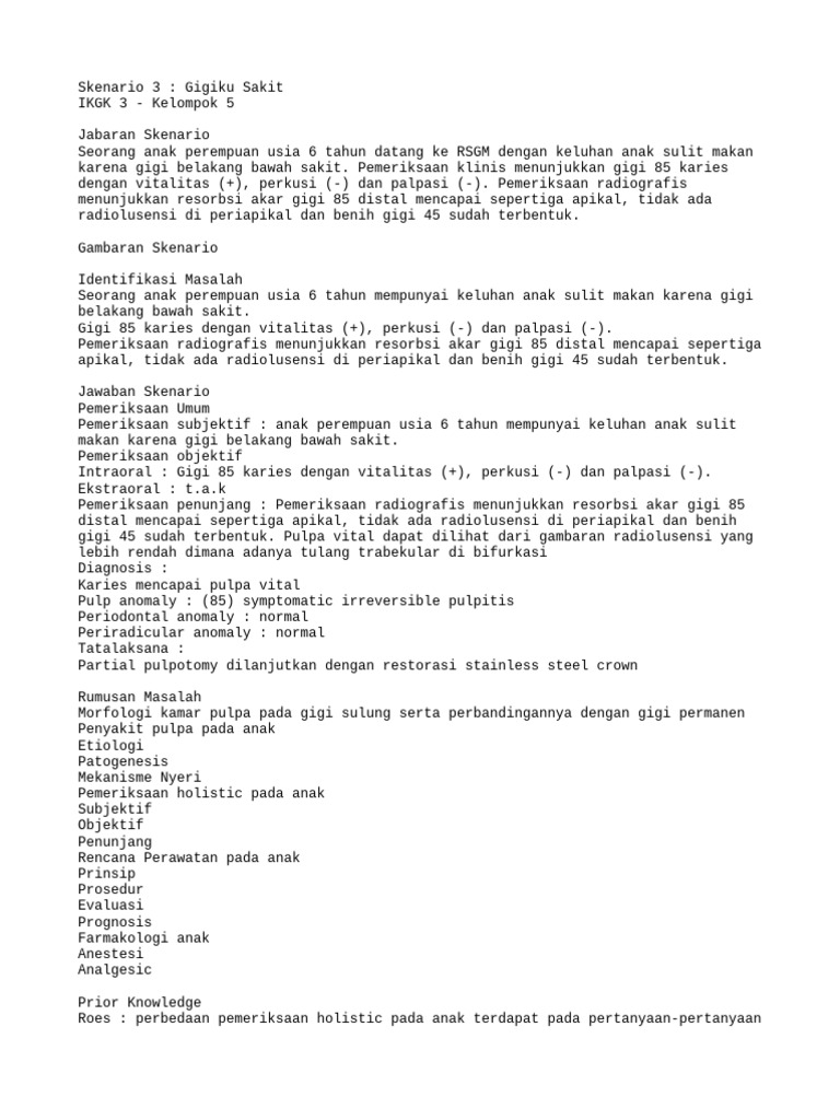 Skenario 3 - IKGK 3 - Kelompok 5 | PDF