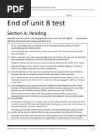 LS English 9 Unit 1 Test | PDF | Mars | Terrestrial Planets
