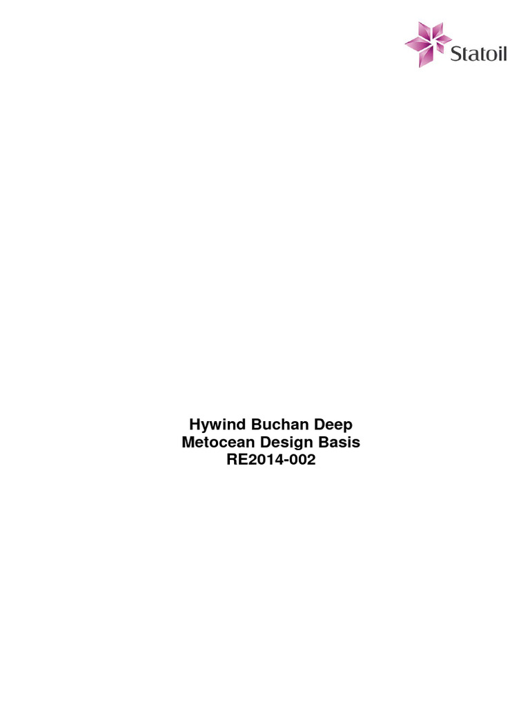 metocean_design_basis_hywind_buchan_deep_mdb_rev2_0 | PDF | Sea Level | Sea