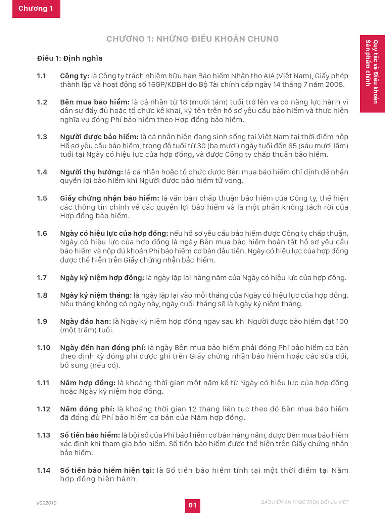 Aia - An Phuc Tron Doi Uu Viet - Chuong 6 - Thay Doi, Khoi Phuc, Cham Dut | PDF