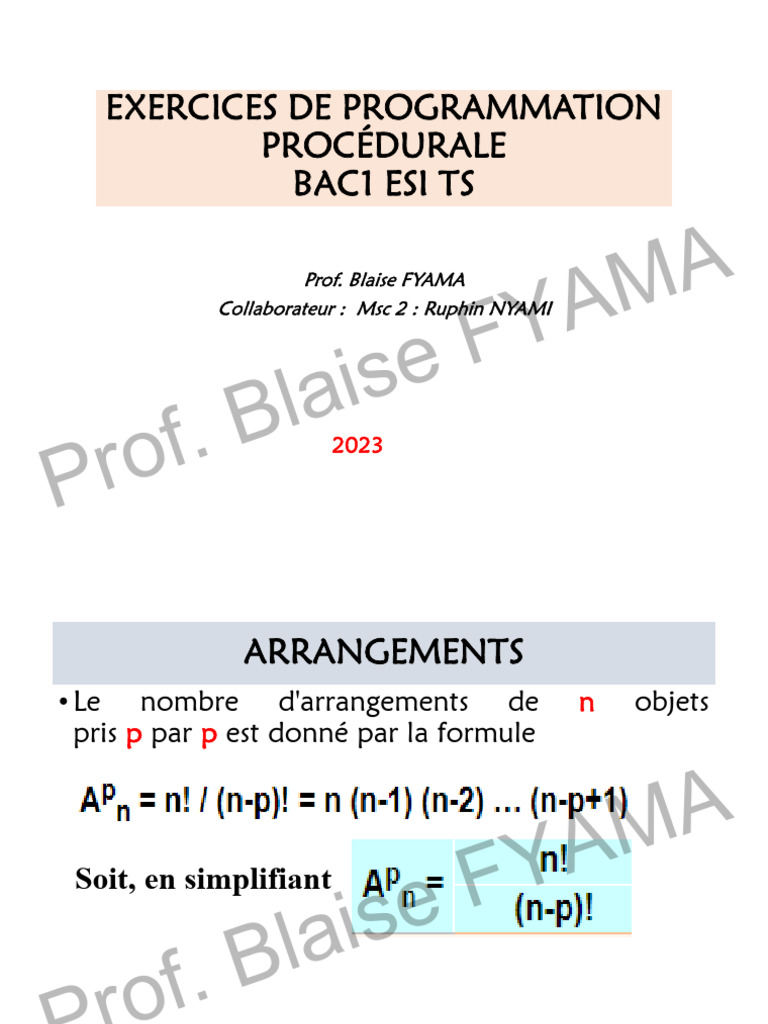 Programmation Procedurale | PDF | Pointeur (programmation) | Données informatiques