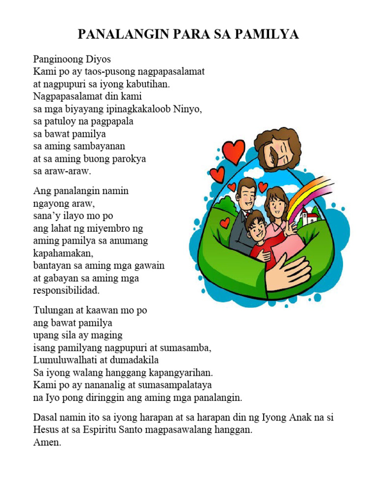 Panalangin para Sa Pamilya | PDF