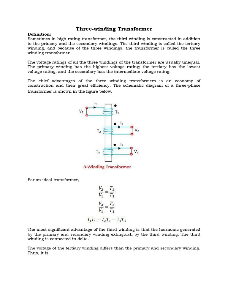 Three Winding Transformer Pdf