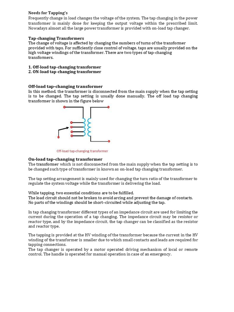 Tap Changing Transformers | PDF | Transformer | Manufactured Goods