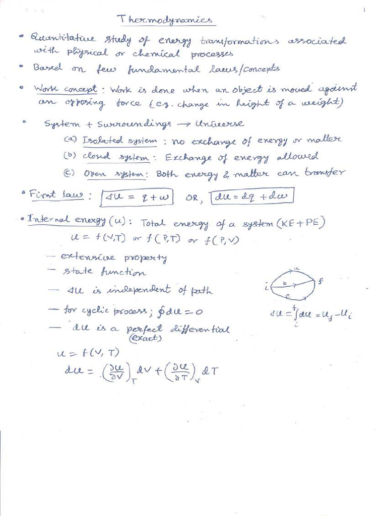 Thermodynamics Notes | PDF