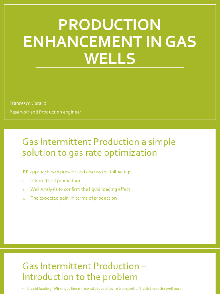 Gas Well Production Optimization Techniques | PDF | Petroleum Reservoir ...