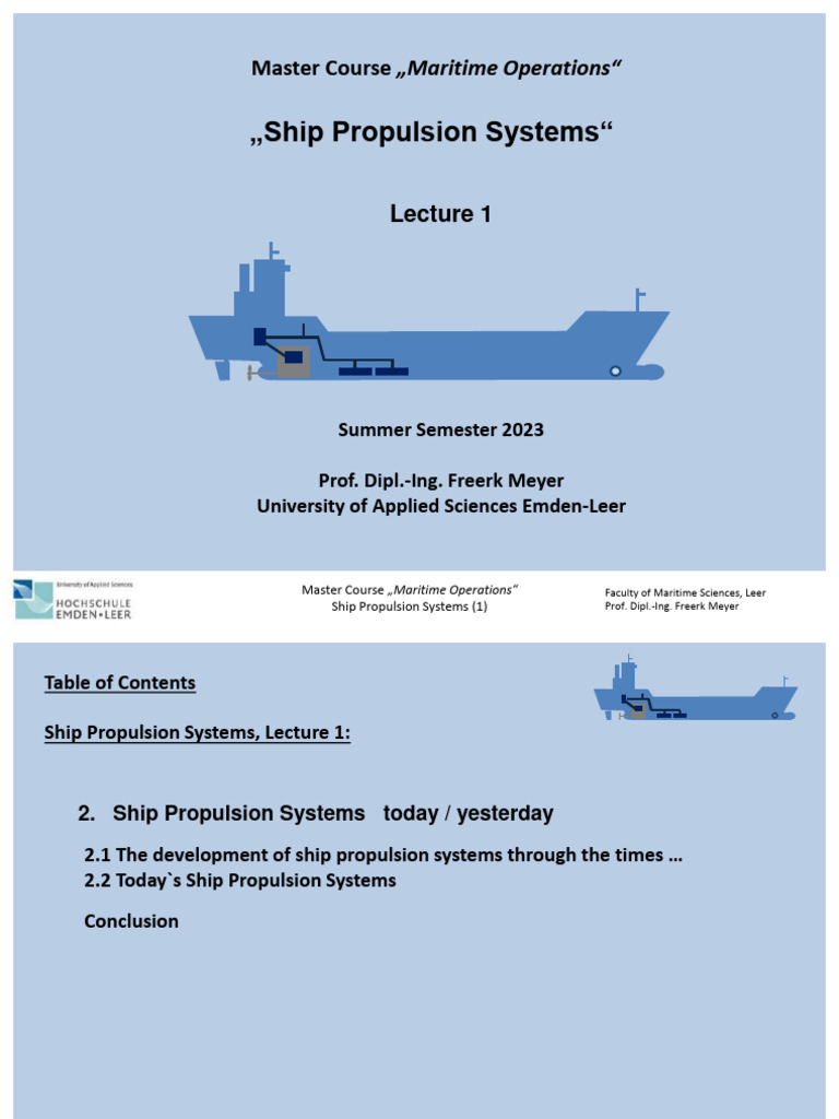 MMO ship propulsion systems_01 | PDF | Marine Propulsion | Internal Combustion Engine