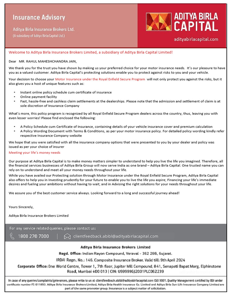 Policy Schedule | PDF | Insurance | Vehicle Insurance