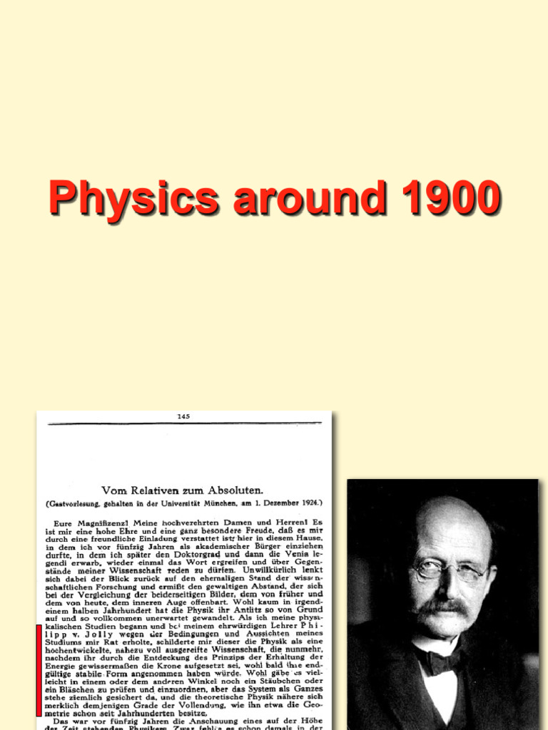 Physics Innovations and Discoveries in 1900 | PDF | Electron ...