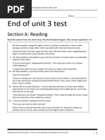 LS English 9 Unit 1 Test | PDF | Mars | Terrestrial Planets