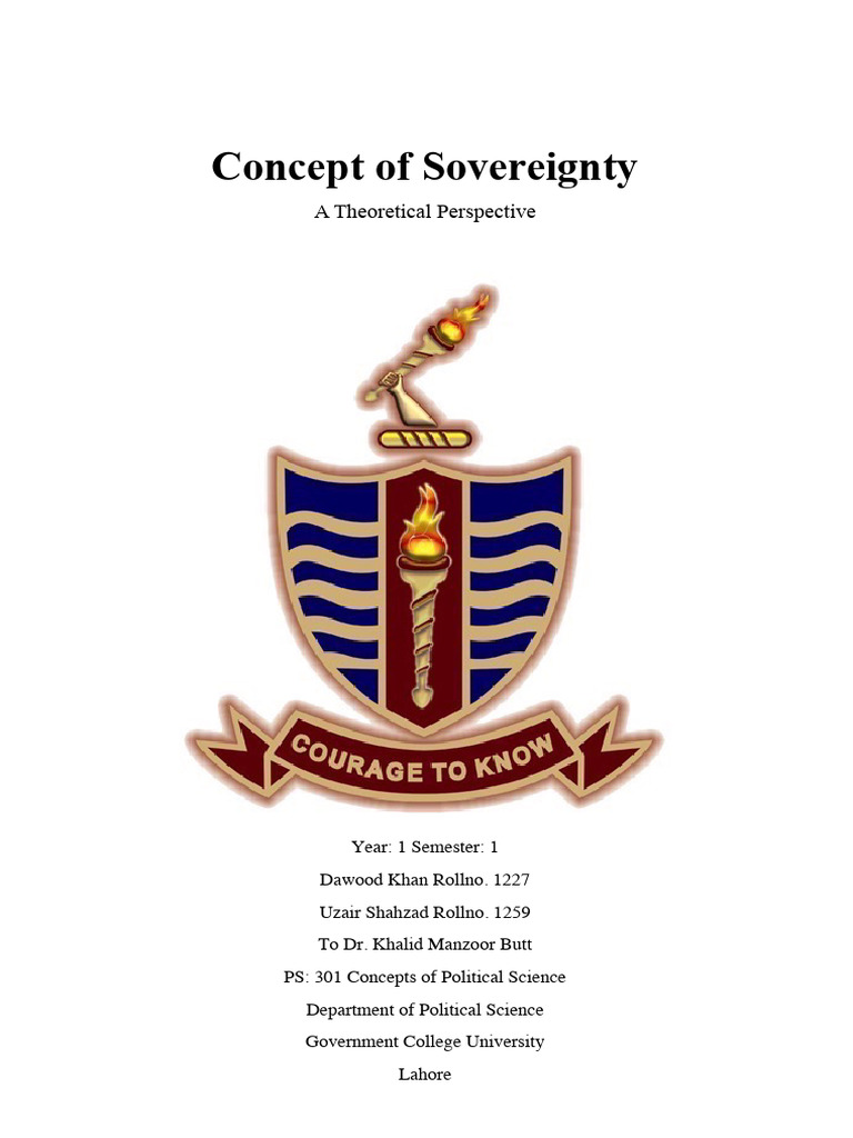 Concepts of Soverignty | PDF | Sovereignty | State (Polity)