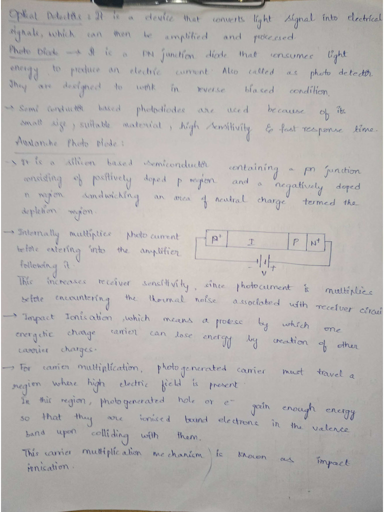 Foc Unit-5 Avalanche Photo Diode | PDF