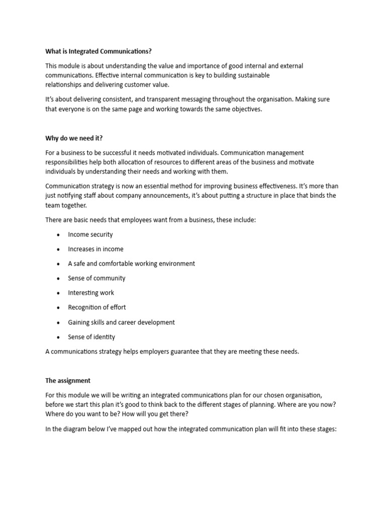 Understanding Integrated Communications Strategy | PDF | Communication ...