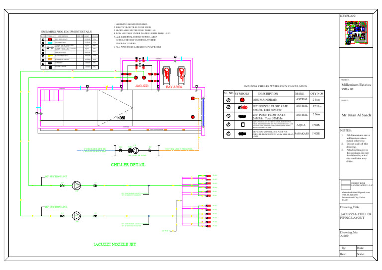 Jacuzzi & Chiller Piping Layout | PDF