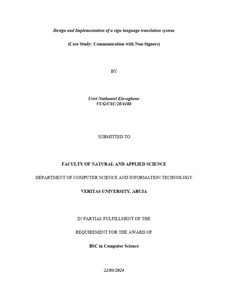 Nats Project | PDF | Sign Language | Communication