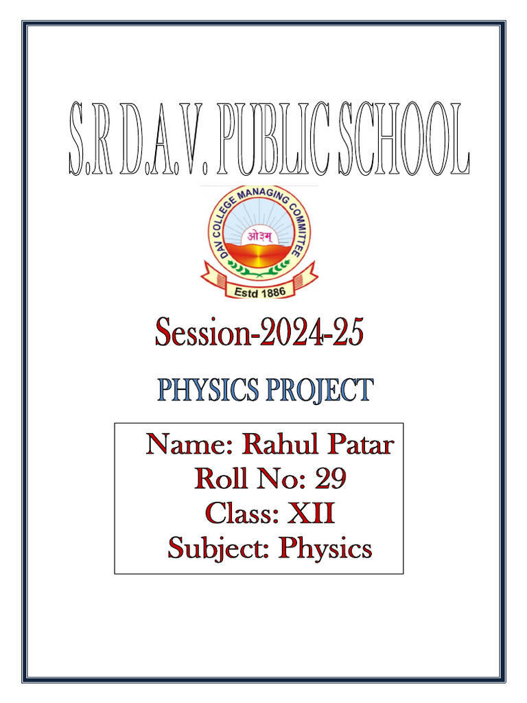 Front Page Physcis PDF | PDF