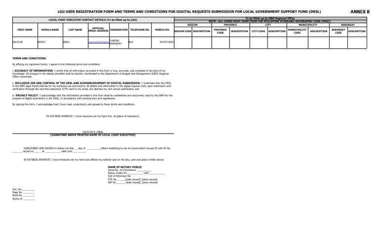 LGU Registration Form for Digital Requests | PDF | Access Control ...