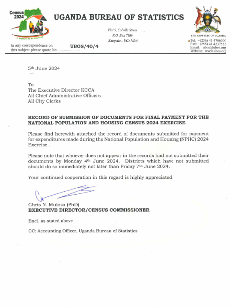 Record For Submission of Documents For Final Payment For Expenditures ...