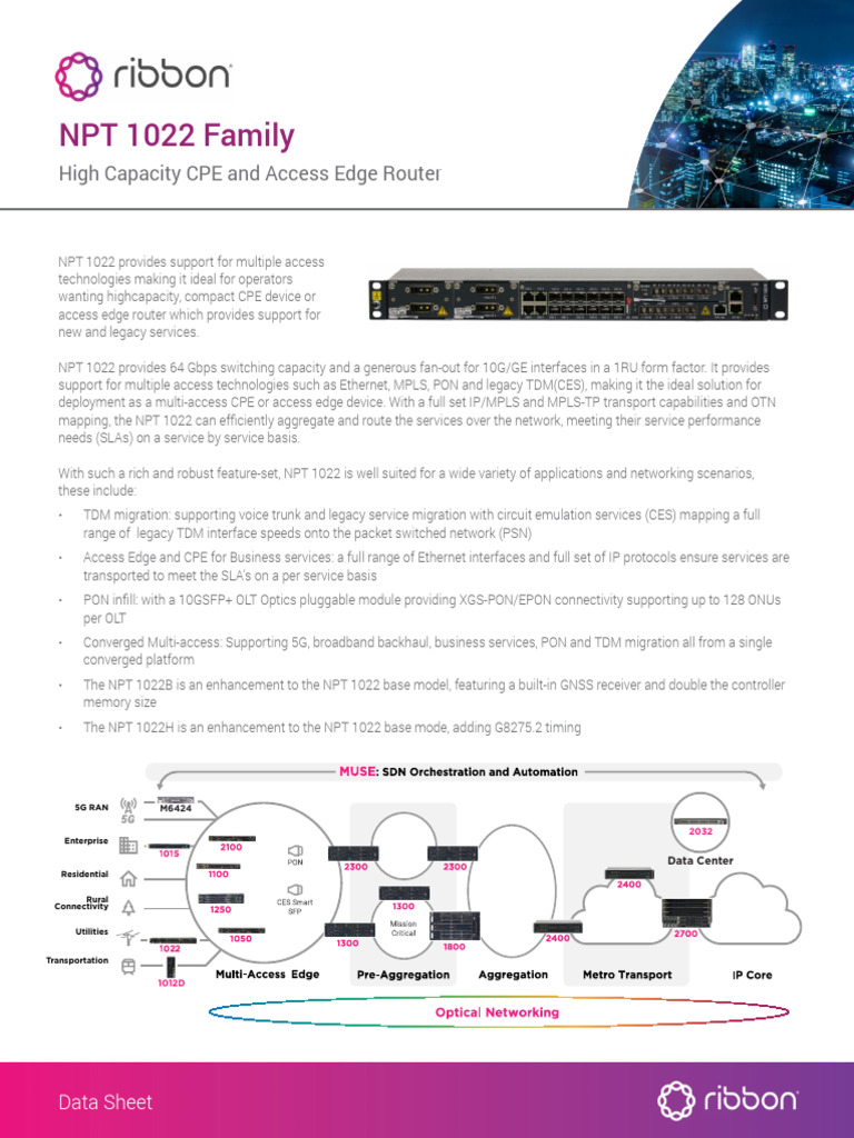 NPT1022 Family Data Sheet (DS) | PDF | Networking | Multiprotocol Label ...