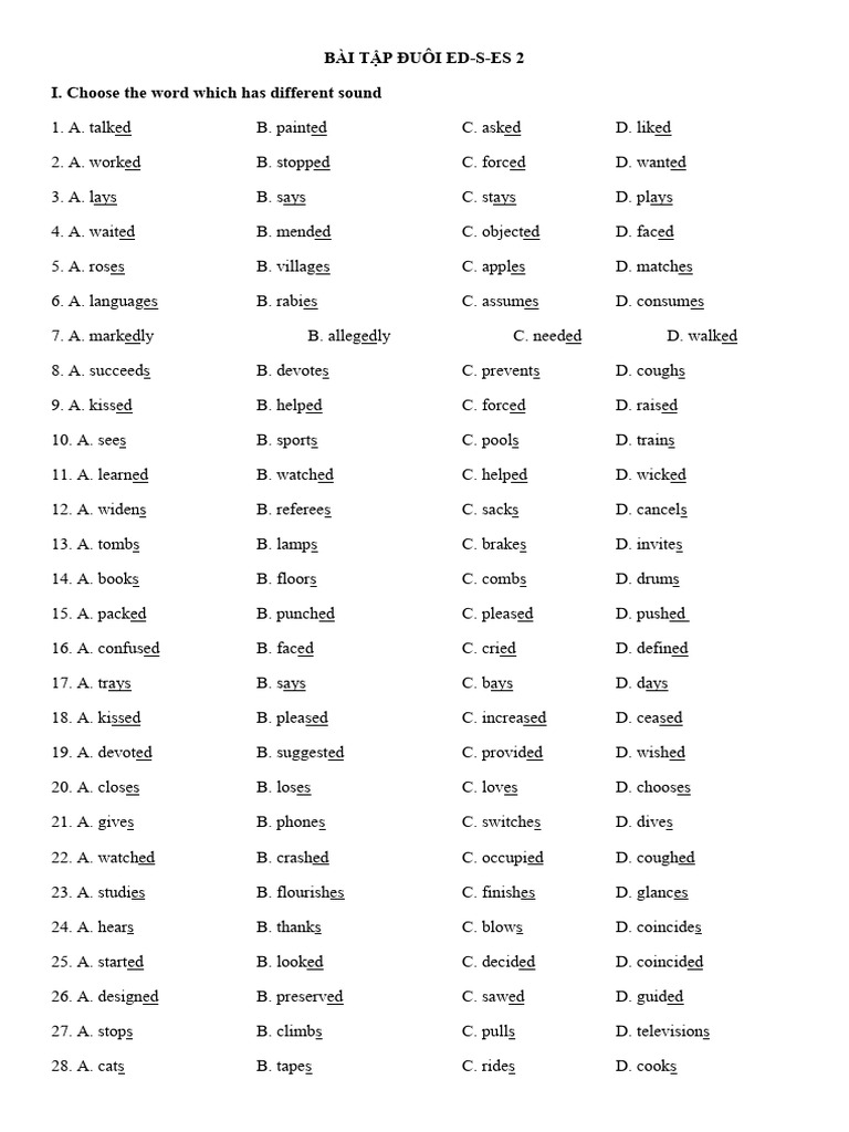 2. CHUYÊN ĐỀ PHONETICS 2 | PDF