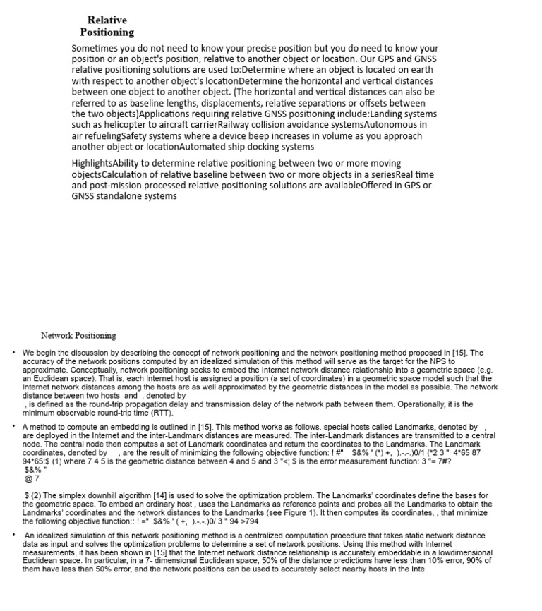 Relative Positioning | PDF | Distance | Geometry