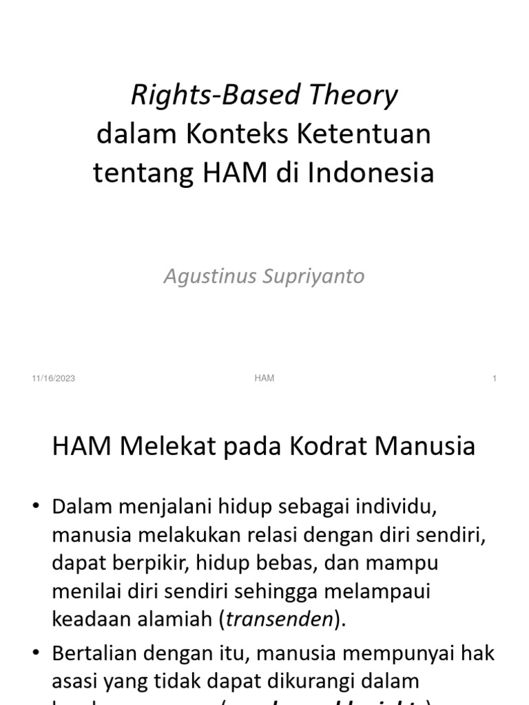 Teori Berbasis Hak Asasi Manusia di Indonesia | PDF