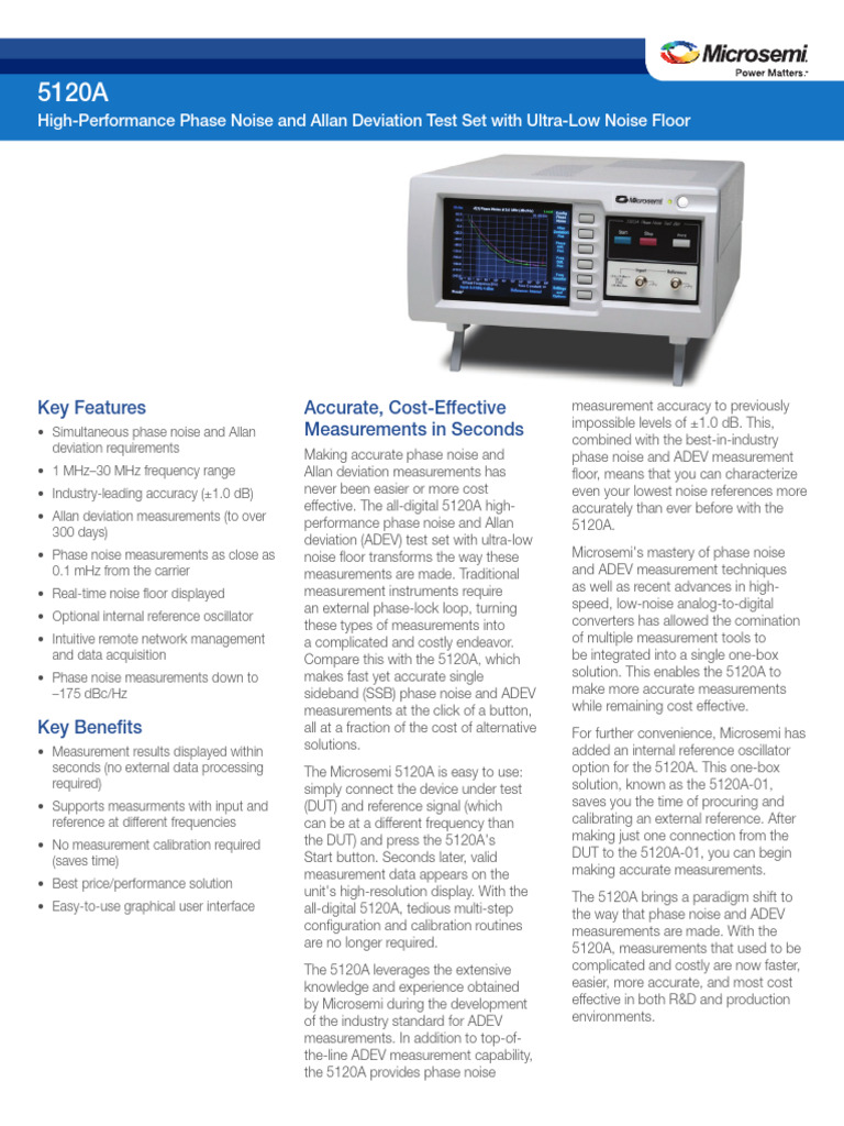 5120A: Advanced Phase Noise Measurement | PDF | Electronics ...